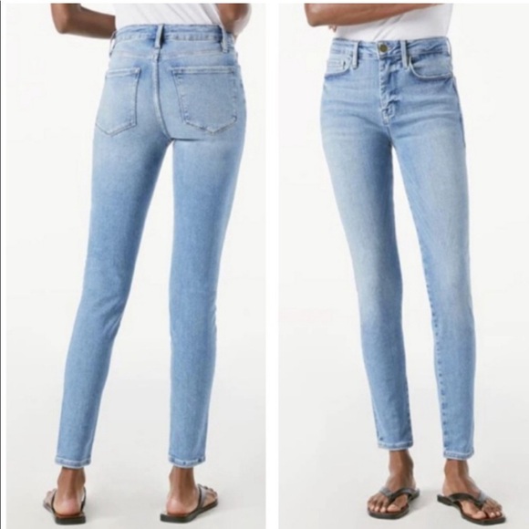Frame Denim | Jeans | Frame Le One Skinny Jeans High Rise Light Blue ...